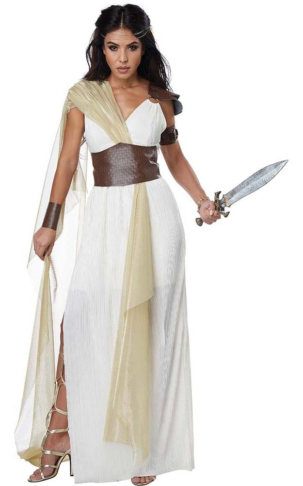 Spartan Warrior Queen Greek Toga Adult Costume - CALIFORNIA