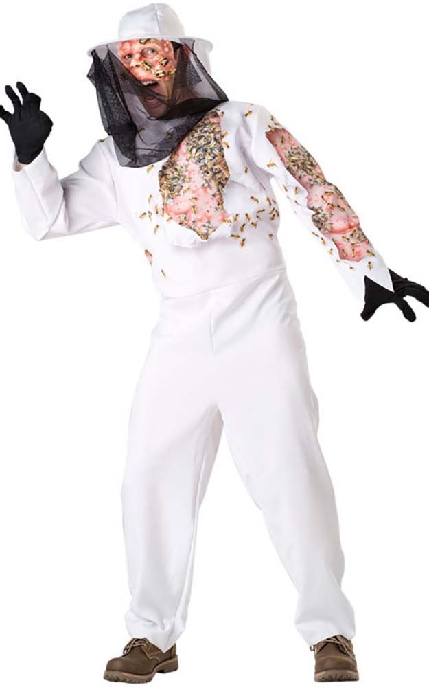 ADULT MENS SCARY BEEKEEPER BUGS BEES FLYS FANCY DRESS HALLOWEEN COSTUME ...