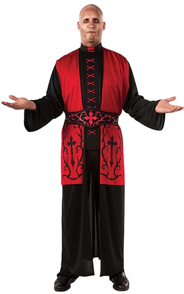 PHANTOM MIME EVIL PRIEST DEMON LORD ADULT PLUS FANCY DRESS HALLOWEEN ...