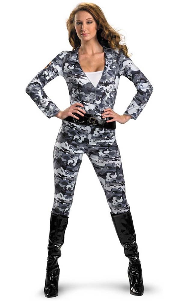 GI JOE SCRALETT CAMO ARMY WOMENS MARINE ADULT FANCY DRESS G.I JOE ...