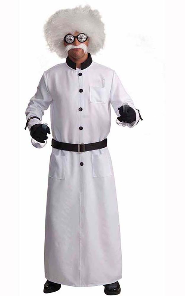 MAD SCIENTIST LAB COAT ADULT HALLOWEEN COSTUME | eBay